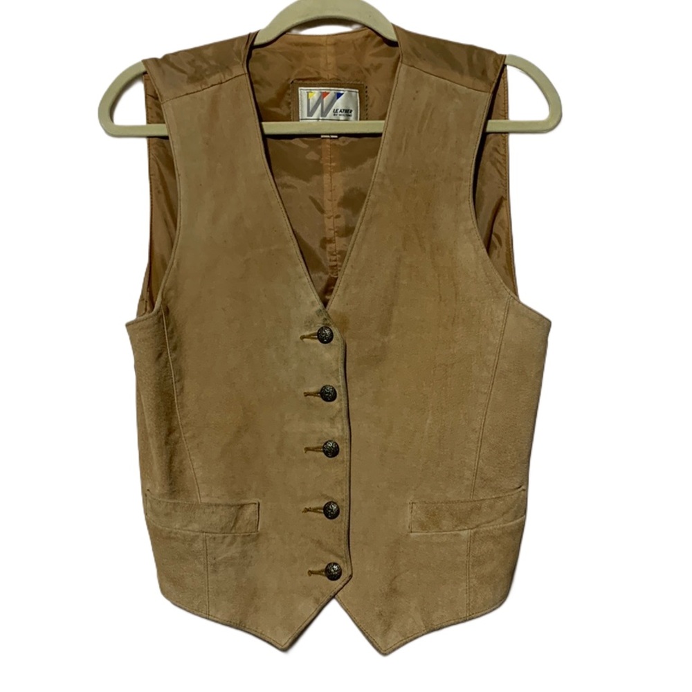 Vintage Wilsons Leather Tan Vest - Gem